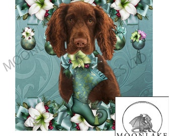 Cocker Spaniel Fabric Cocker Spaniel Coffee Dogs and Lattes Navy by ...