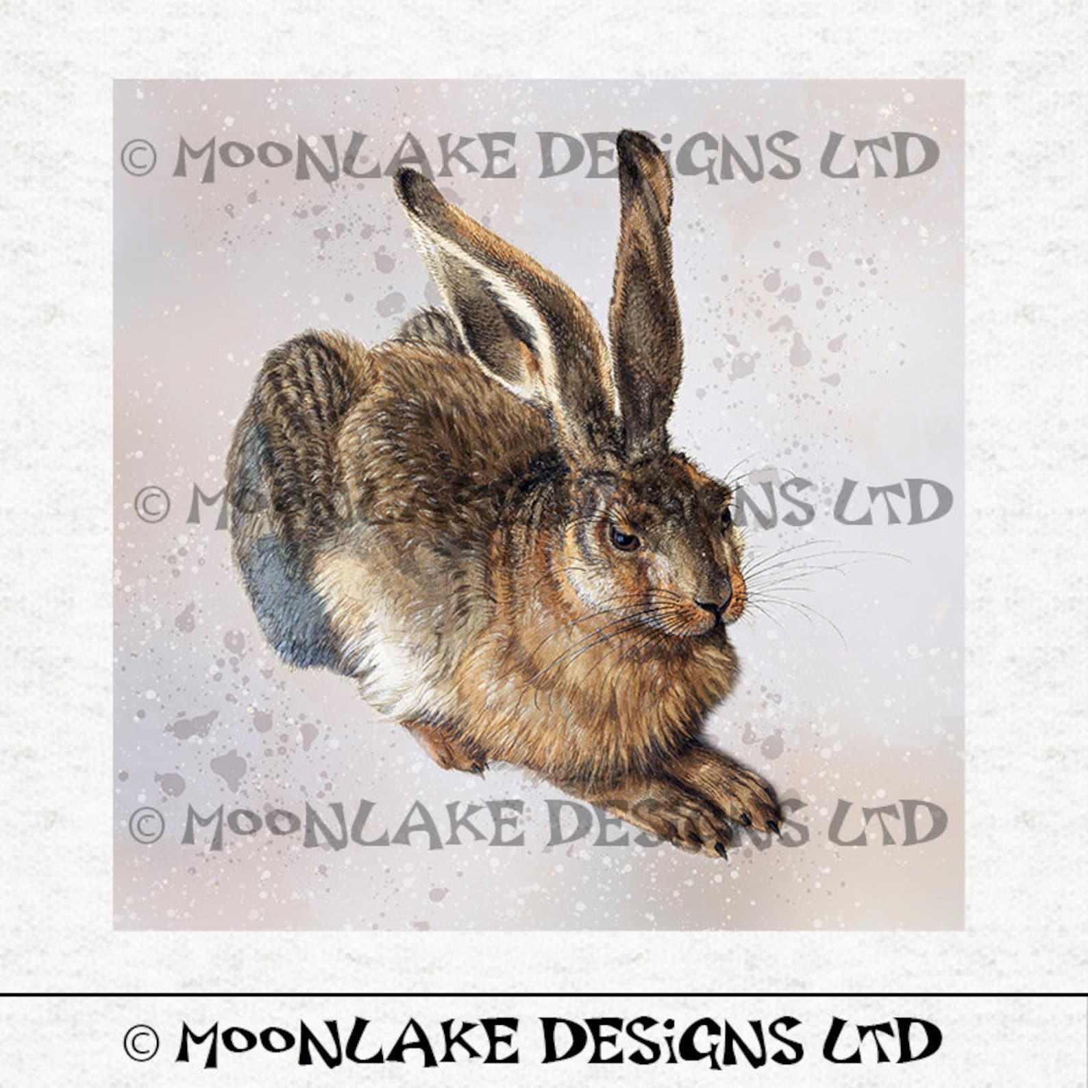 Vintage Wild Hare, Fabric Craft Panels in 100% Cotton or Polyester ...