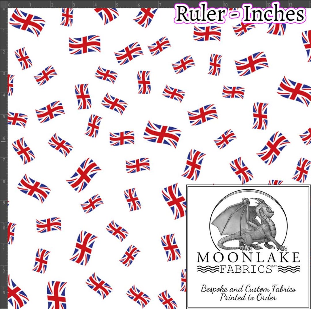 Union Jack Ditsy Scatter 100% Quality Cotton Fabric *exclusive* Size ...