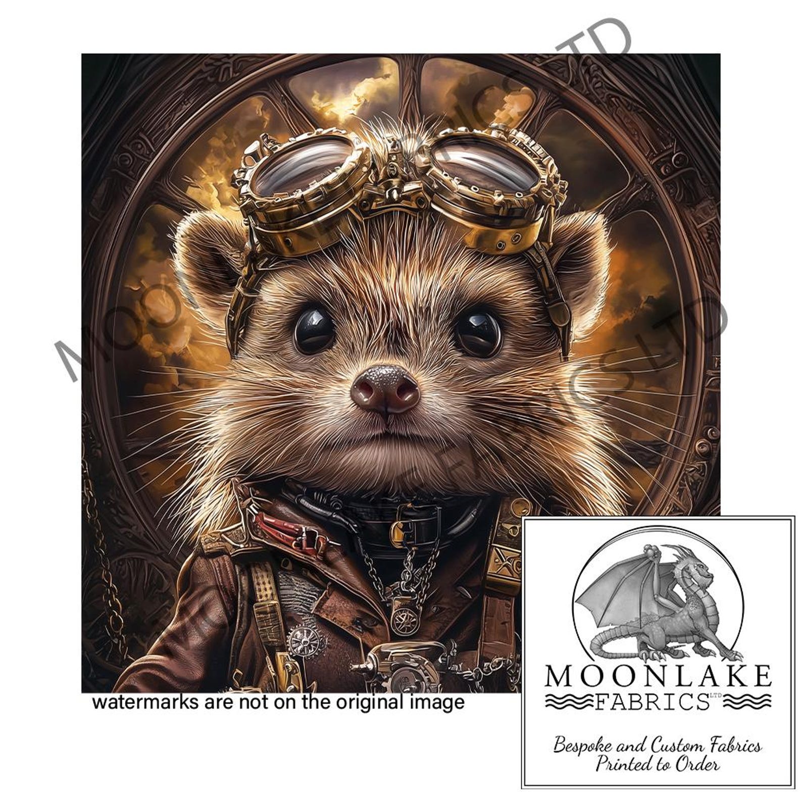 Steampunk Hedgehog 100% Cotton or Polyester - Etsy