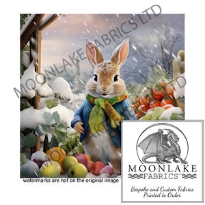 Peter Rabbit Winter Snow Scarf Fluttering , 100% Natural Cotton or ...