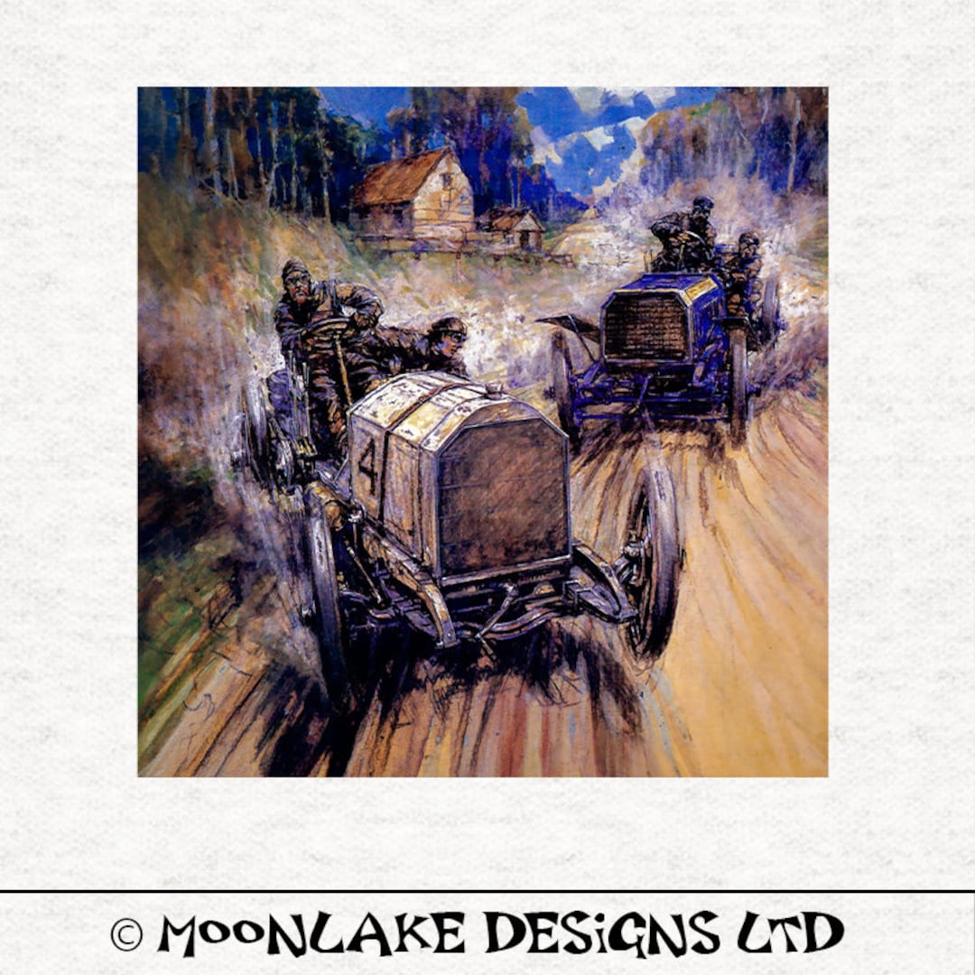 Vintage Racing Car Fabric Panel, Fabric | Sewing | Craft |fabric Craft ...