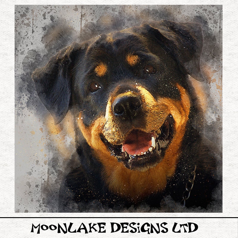 Rottweiler Panel Fabric - Etsy