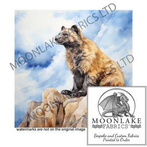 Wolverine on a Rock Fabric Craft Panels in 100% Cotton or Polyester ...