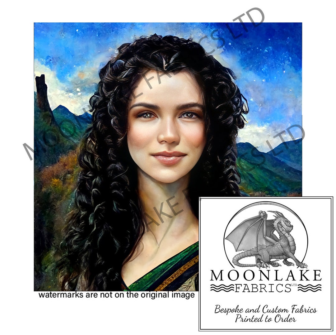 Celtic Female Front Portrait With Smile Curly Long Hair 100% Natural ...