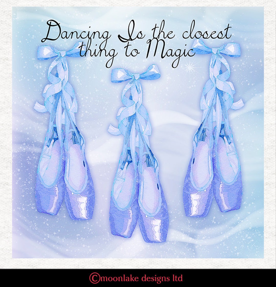 Nutcracker Ballet Slippers With Quote, Fantasy Art. Fabric Craft Panels ...