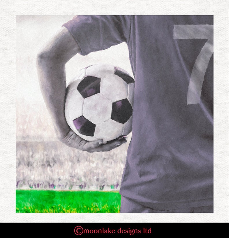 Football Soccer Fabric Watercolor Art Fabric Panel - Etsy