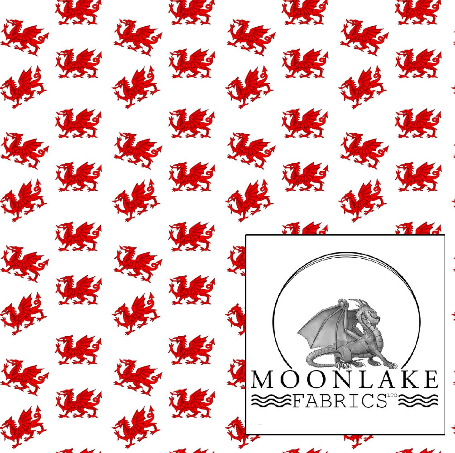 Welsh Dragon Ddraig Goch Repeat Pattern Fabric 100% Cotton - Etsy Australia
