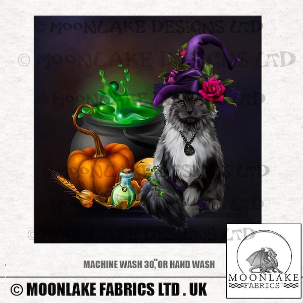 Halloween Cat Panel - Etsy