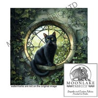 Cat Fabric Panel, A Tall Yarn Cat Panel Dear Stella Black Cat Quilt ...