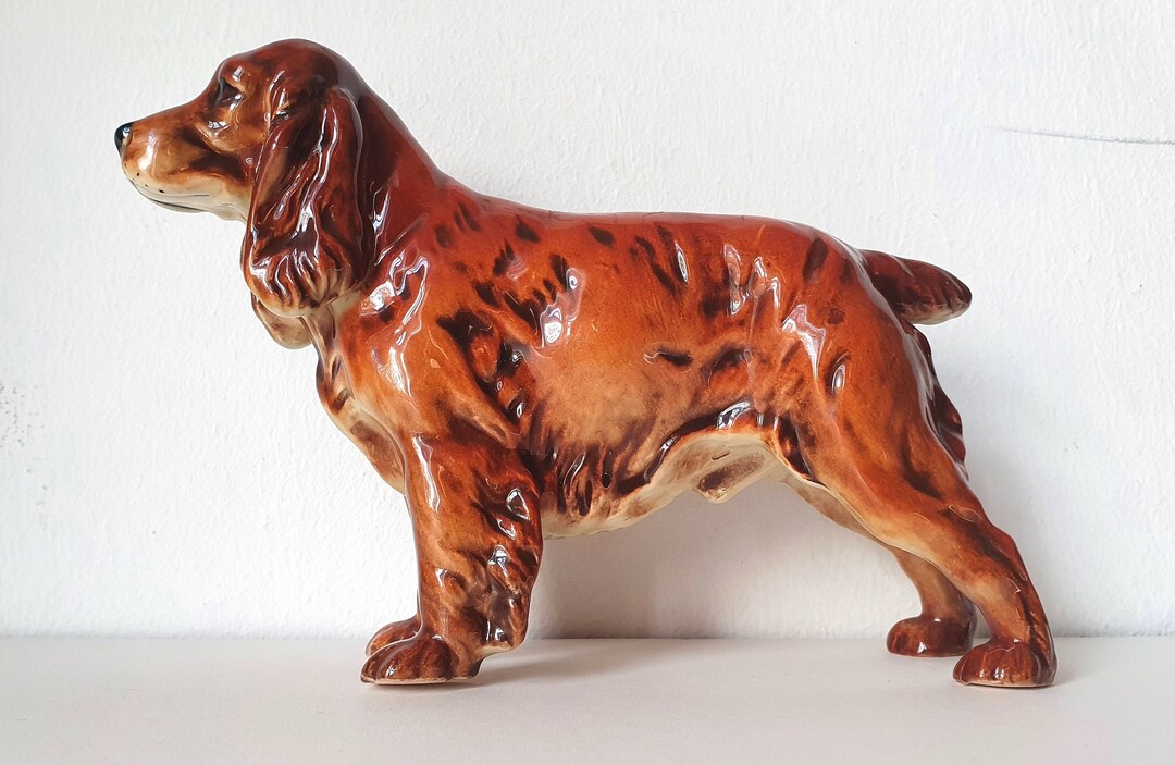 Vintage Dog Figurine by Goebel Springer Spaniel Irish Setter - Etsy