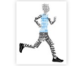 Personalized Male Runner Jogger Word Art Marathon Runner - Etsy