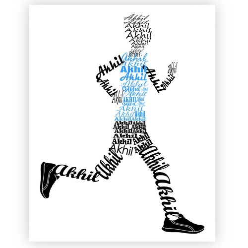 Personalized Running Poster Gift for Runners Runner - Etsy