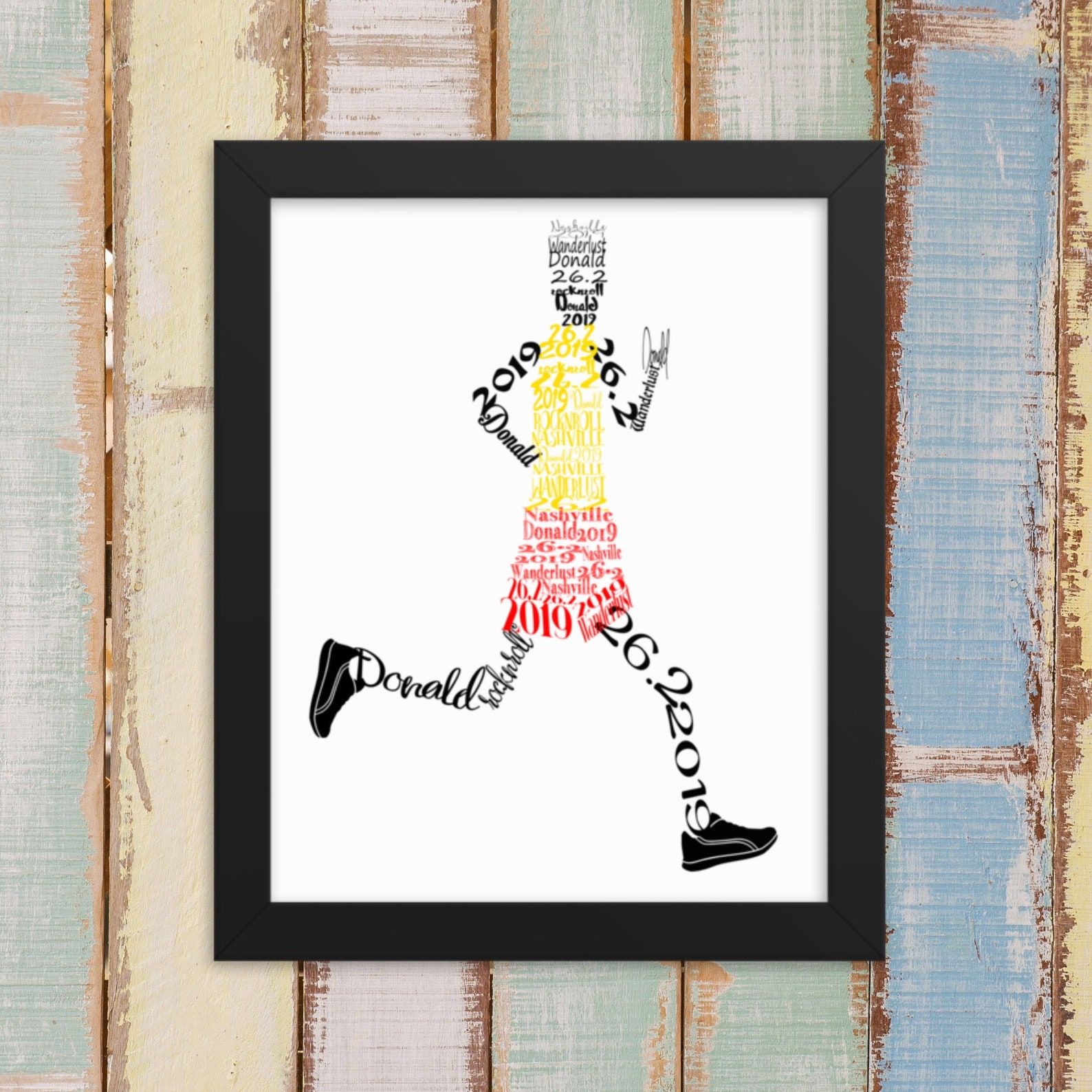 Personalized Male Runner Jogger Word Art Marathon Runner - Etsy