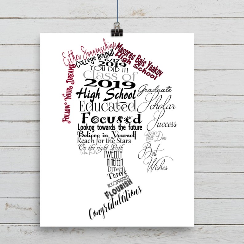 Personalized Graduation Gift Class of 2020 Graduation Art | Etsy