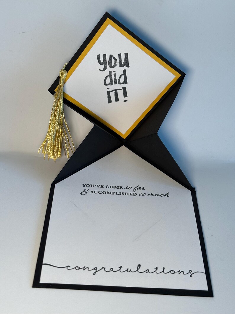 Congratulations Graduation Cap-fold Card - Dimensional Greeting Card - Etsy