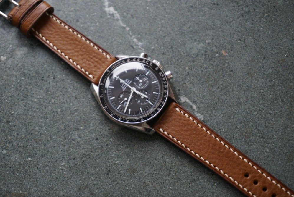 Whiskey Minerva Box Leather Custom Watch Strap 16mm 17mm | Etsy