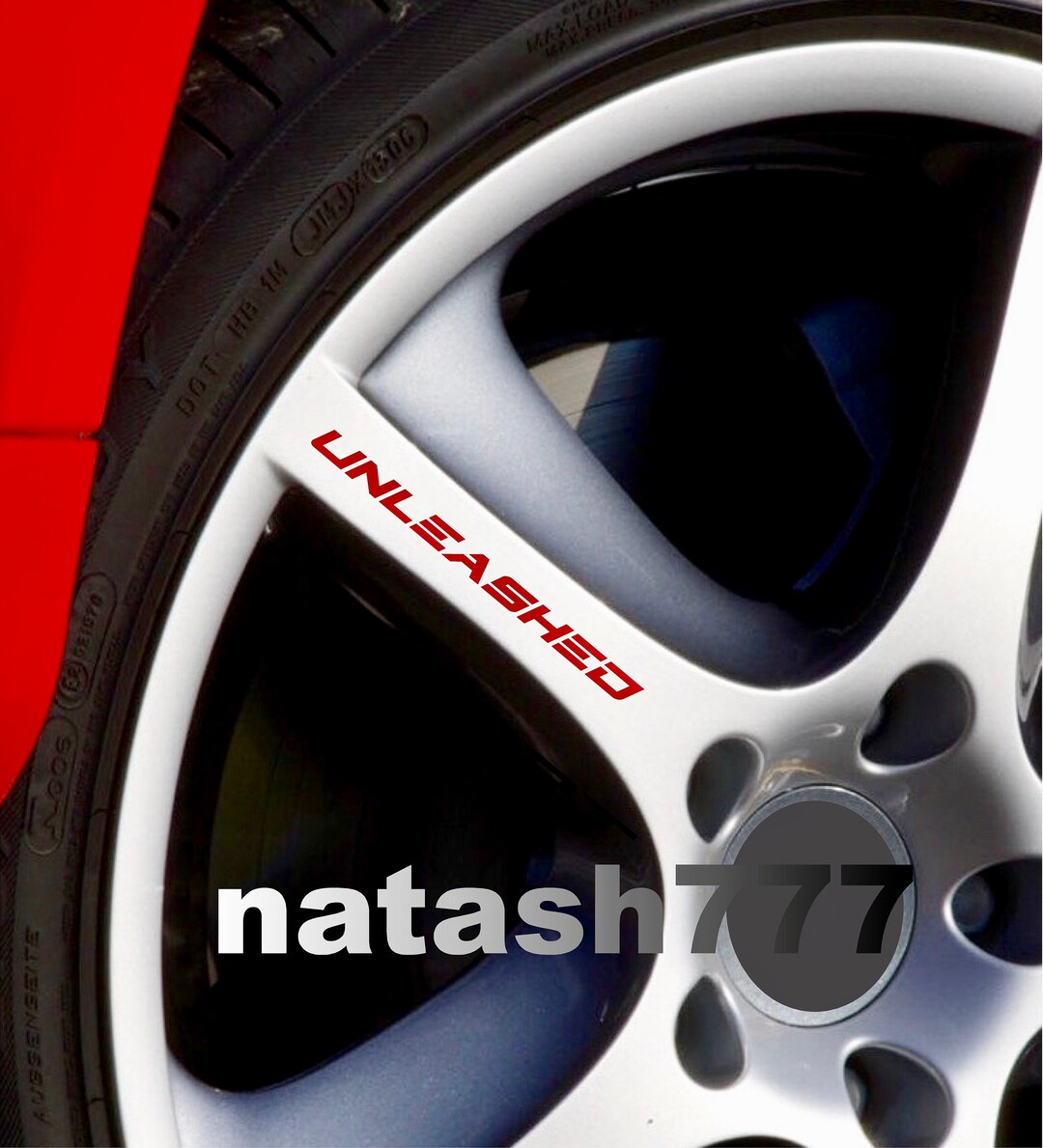 UNLEASHED Wheels Rims Vinyl Decal Sticker Racing Performance Car Emblem ...