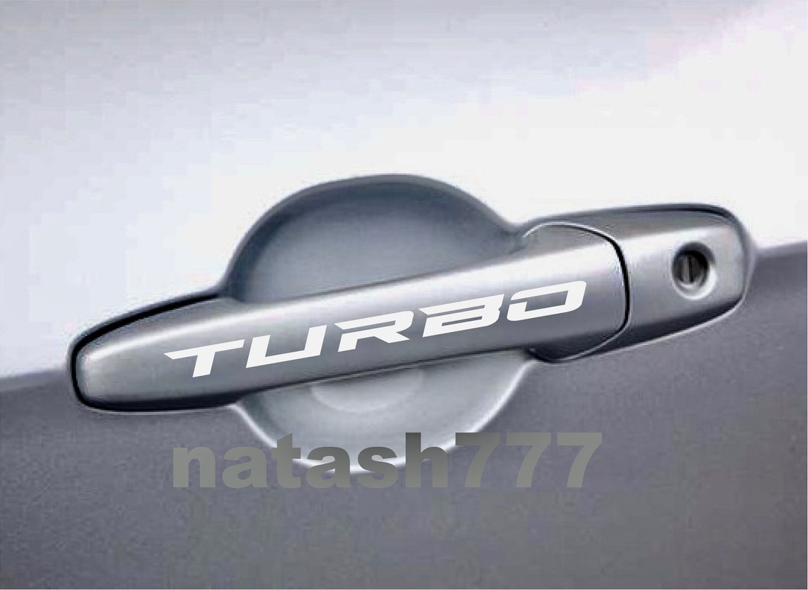 TURBO Door handle Vinyl Decal Sticker Sport Racing Auto | Etsy
