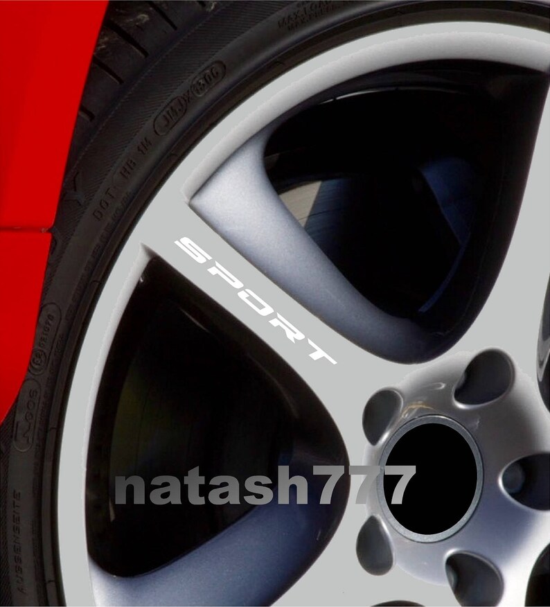 SPORT Vinyl Decal Sticker Wheels Rims Racing Auto Car Sticker - Etsy