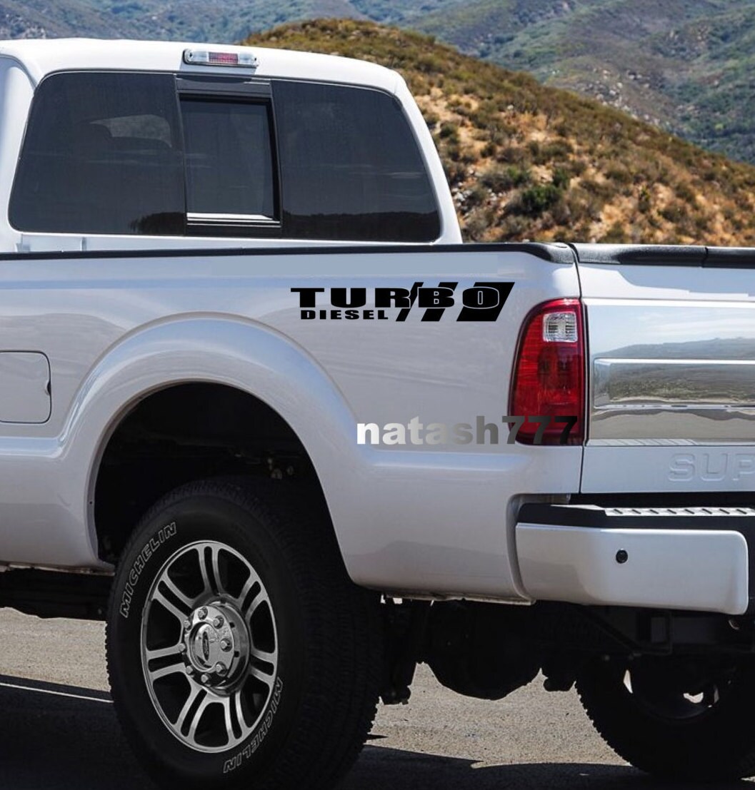 Logotipo de emblema Turbo Diesel camioneta FORD F250 F350 F450 doble ...