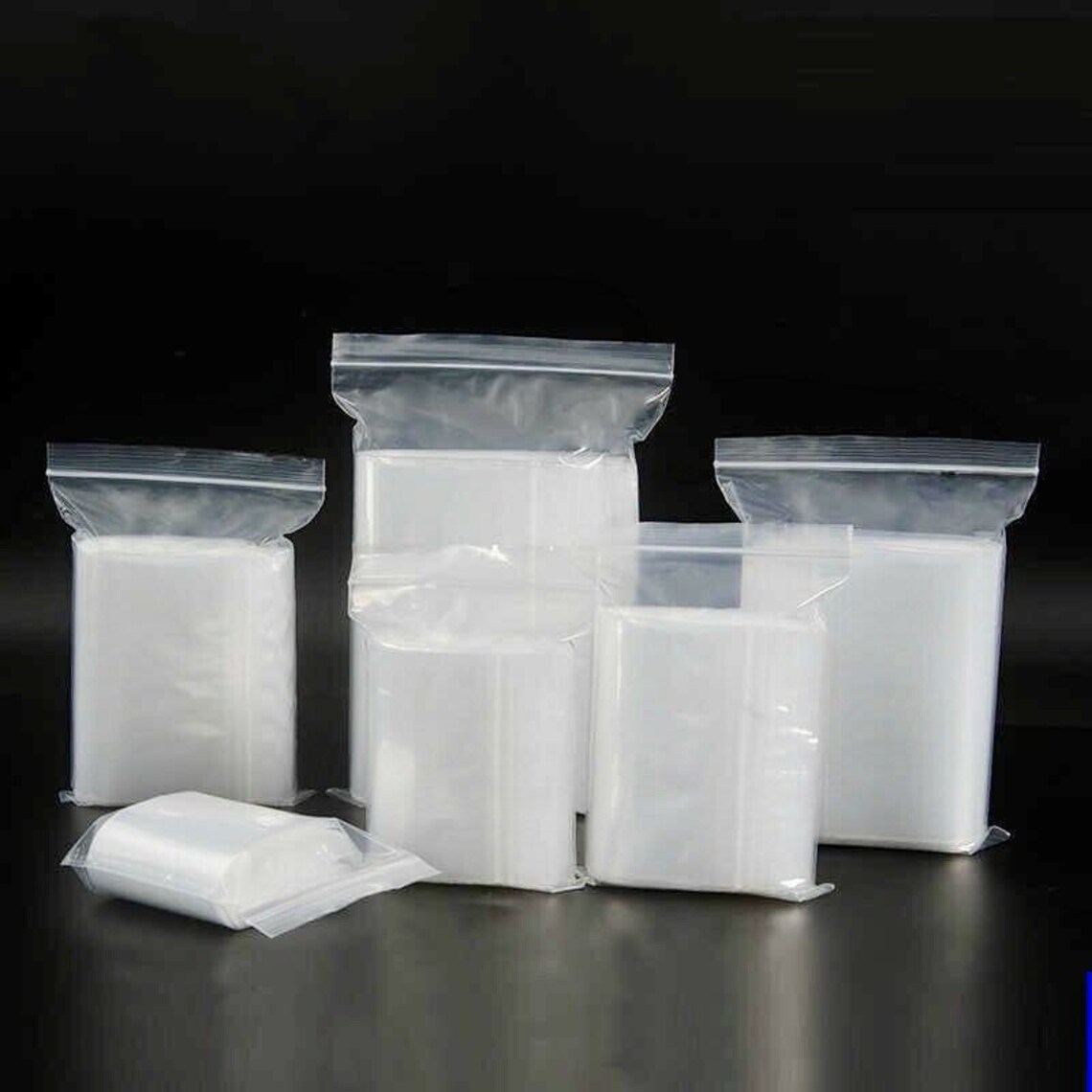 100 Clear Reclosable Zip Lock Plastic Ziplock Bags Poly - Etsy