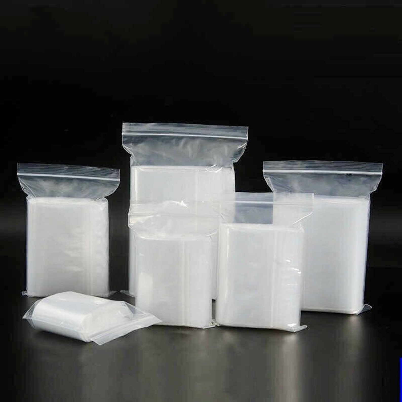 100 Clear Reclosable Zip Lock Plastic Ziplock Bags Poly - Etsy