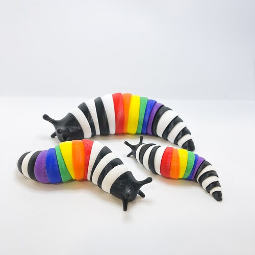 Customizable Zebra Slug 4.5 Inch 3D Printed Slug Fidget Toy - Etsy