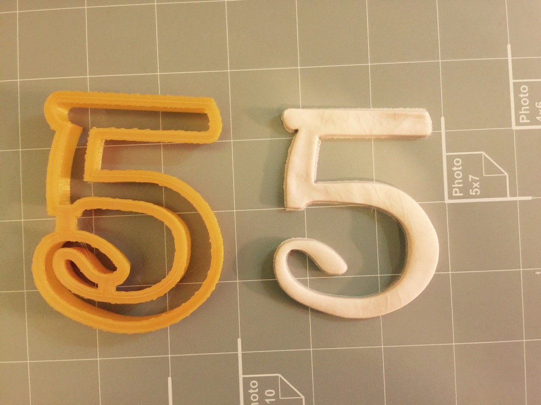 Number Five in Comic Font Cookie Cutter- Fast Shipping - Sharp Edges ...