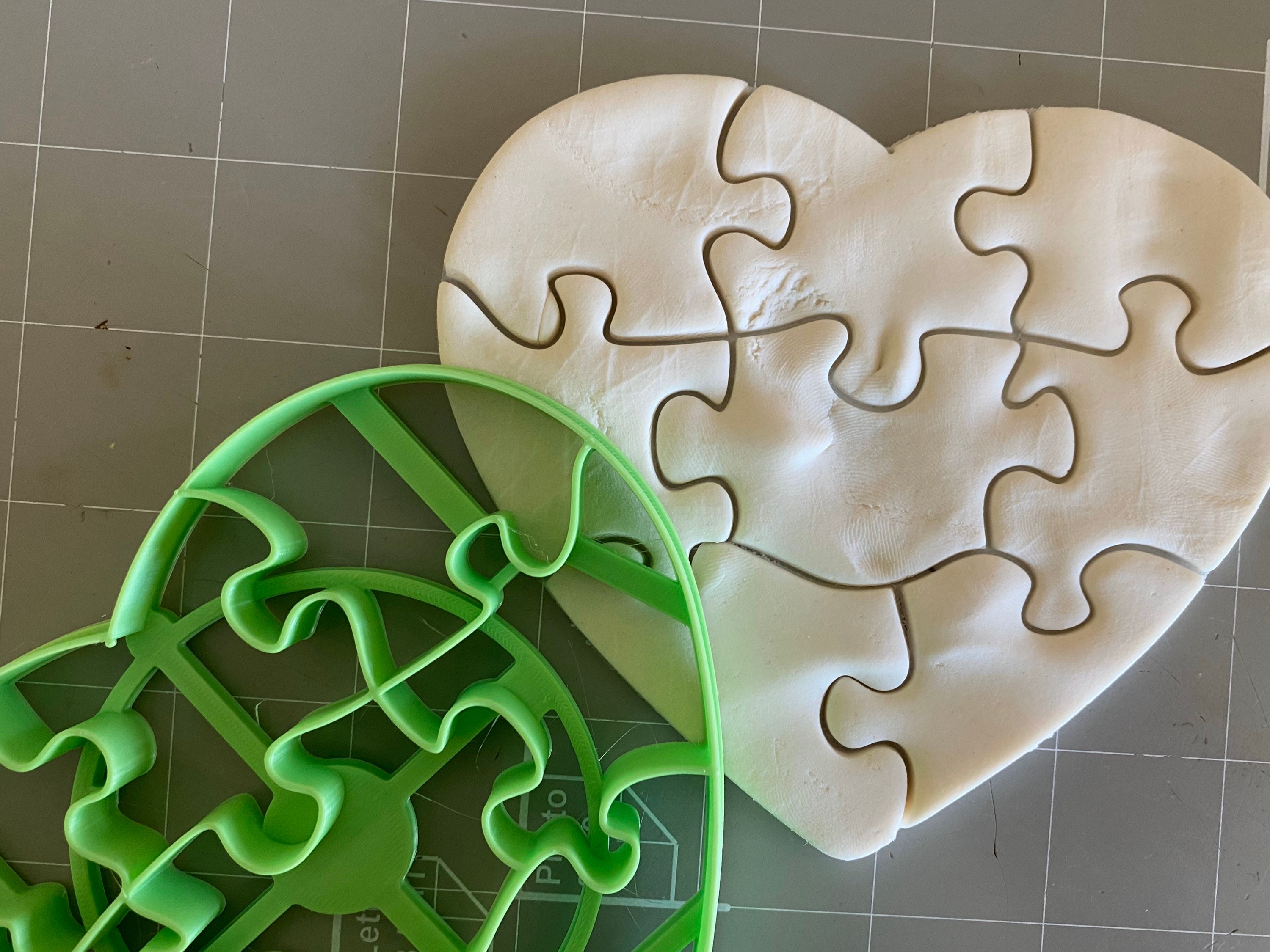 8 Piece Heart Puzzle Shape Multi Cutter Fast Shipping - Etsy