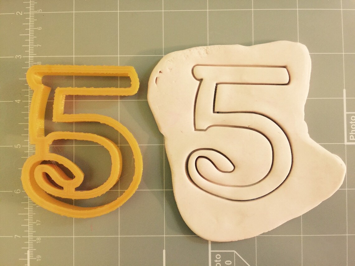 Number Five in Comic Font Cookie Cutter- Fast Shipping - Sharp Edges ...