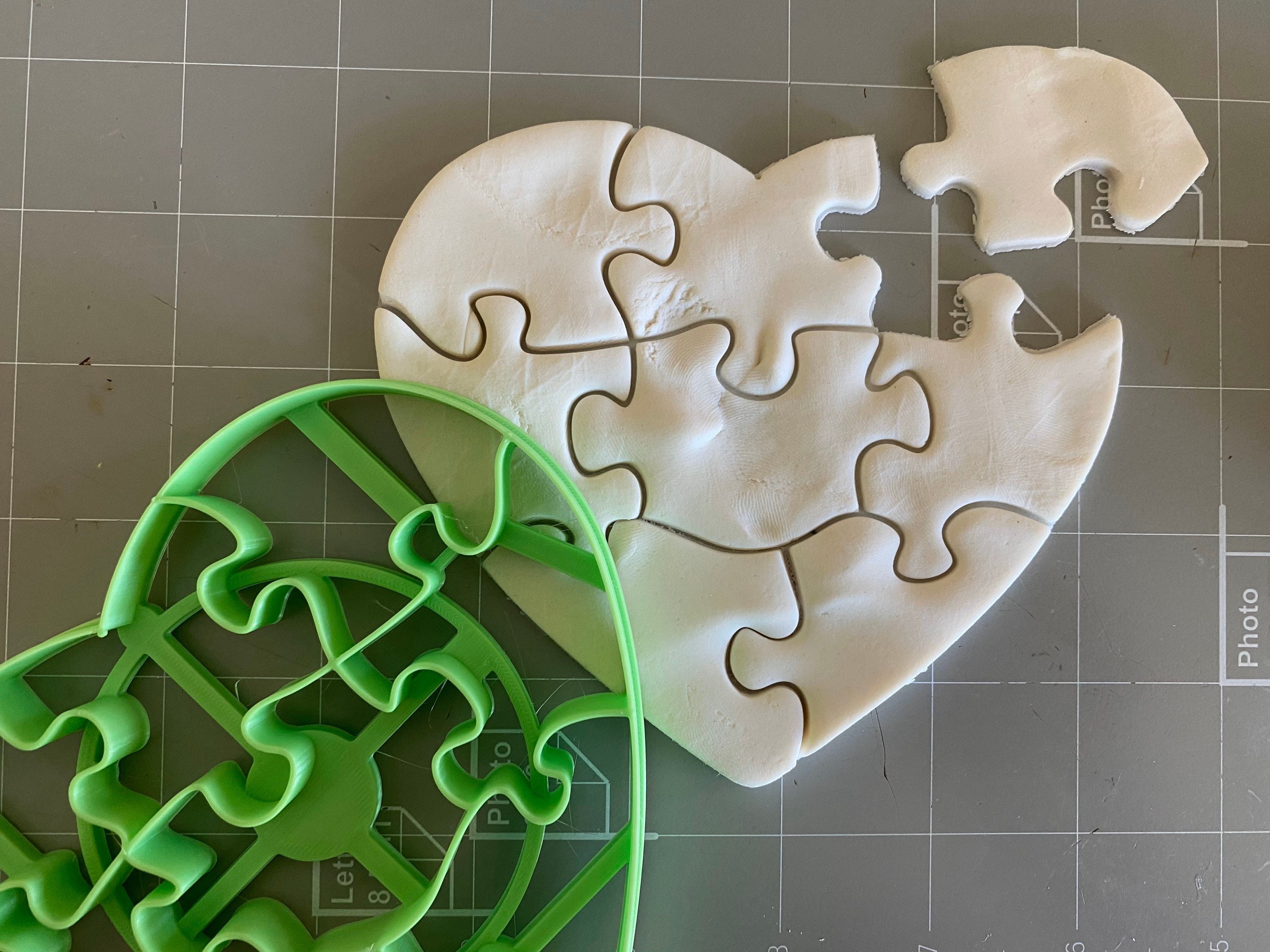 8 Piece Heart Puzzle Shape Multi Cutter Fast Shipping - Etsy