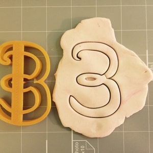Number Three in Comic Font Cookie Cutter- Fast Shipping - Sharp Edges ...