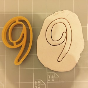 Number Nine in Comic Font Cookie Cutter Fast Shipping Sharp Edges ...