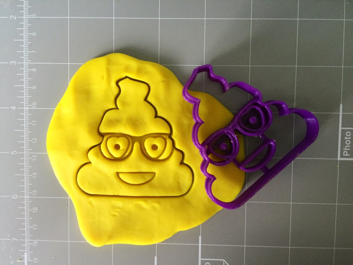 Happy Poop With Glasses Cookie Cutter Fast Shipping Sharp | Etsy