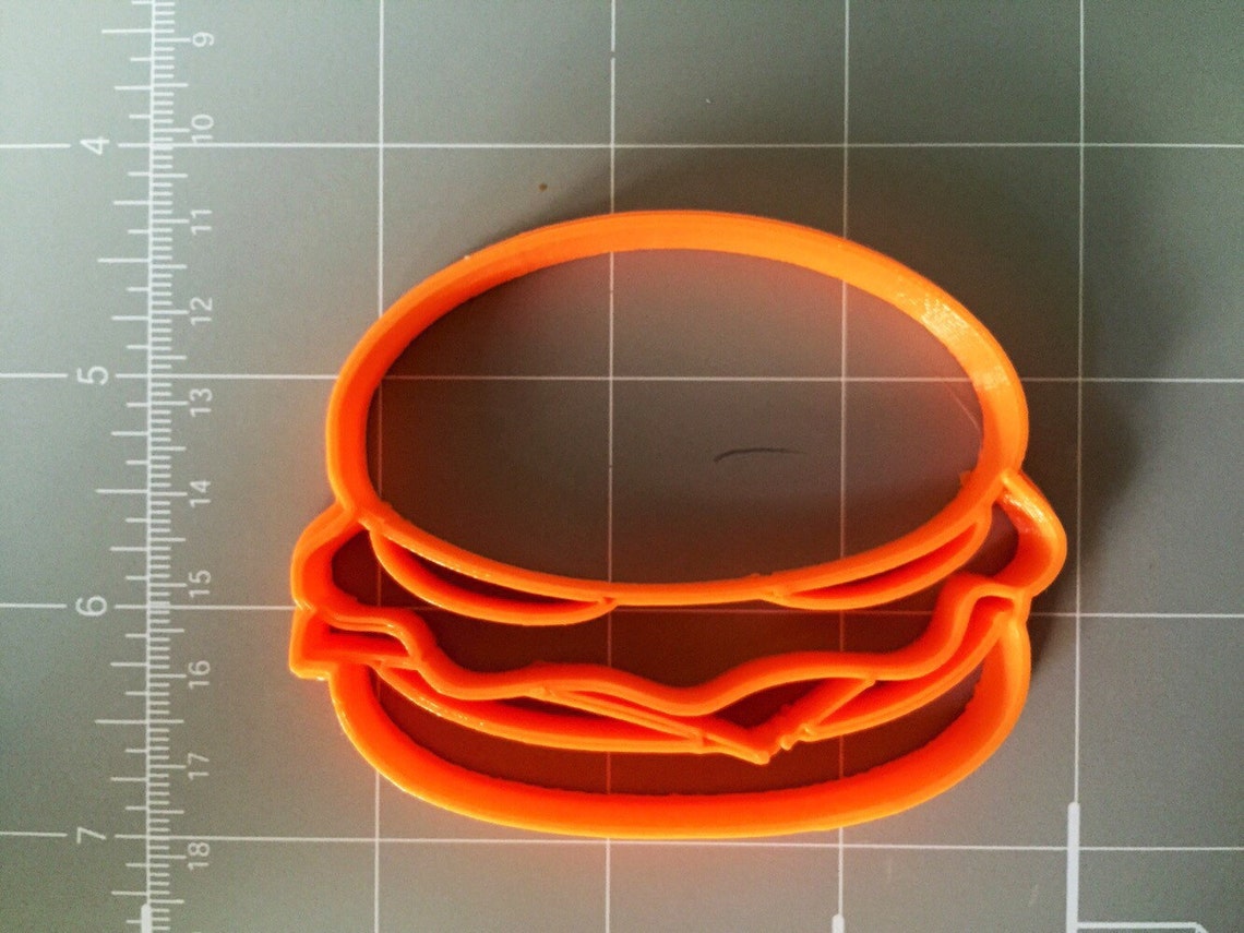 Burger and Fries Cookie Cutter (set)- Fast Shipping - Sharp Edges ...