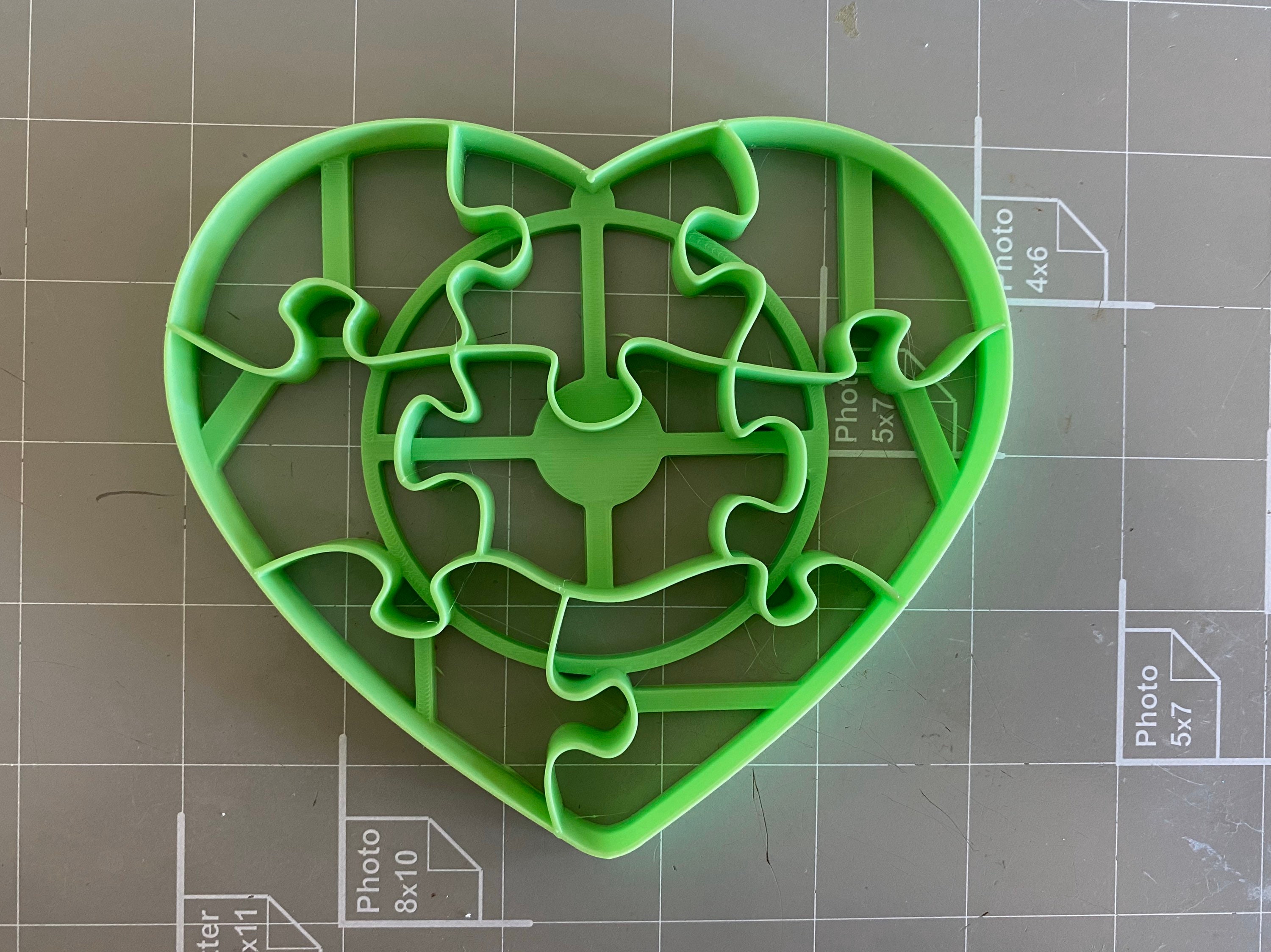 8 Piece Heart Puzzle Shape Multi Cutter Fast Shipping - Etsy