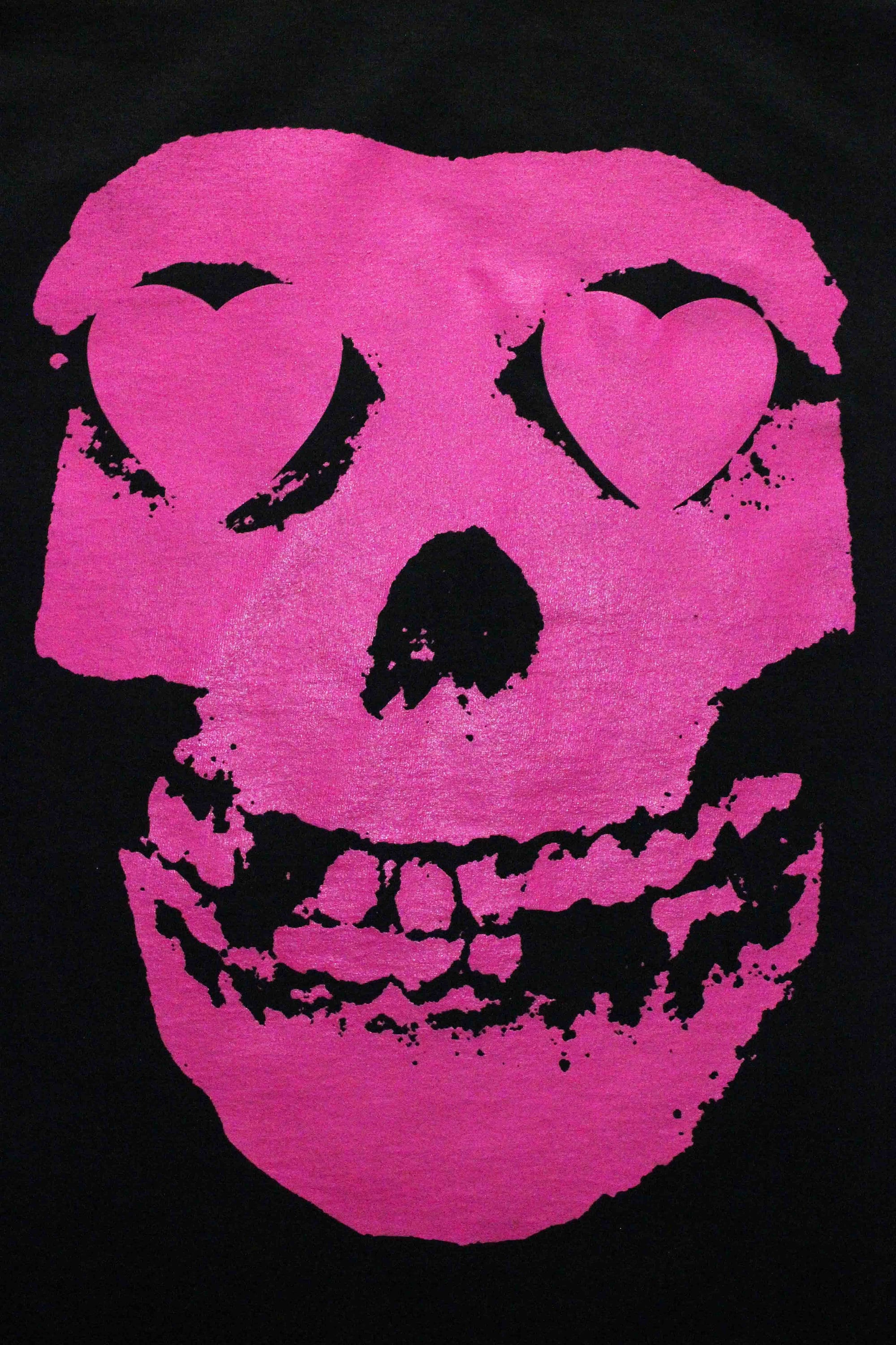 THE MISFITS Heart Eyes Hand Silk Screen Print Fuchsia Pink - Etsy