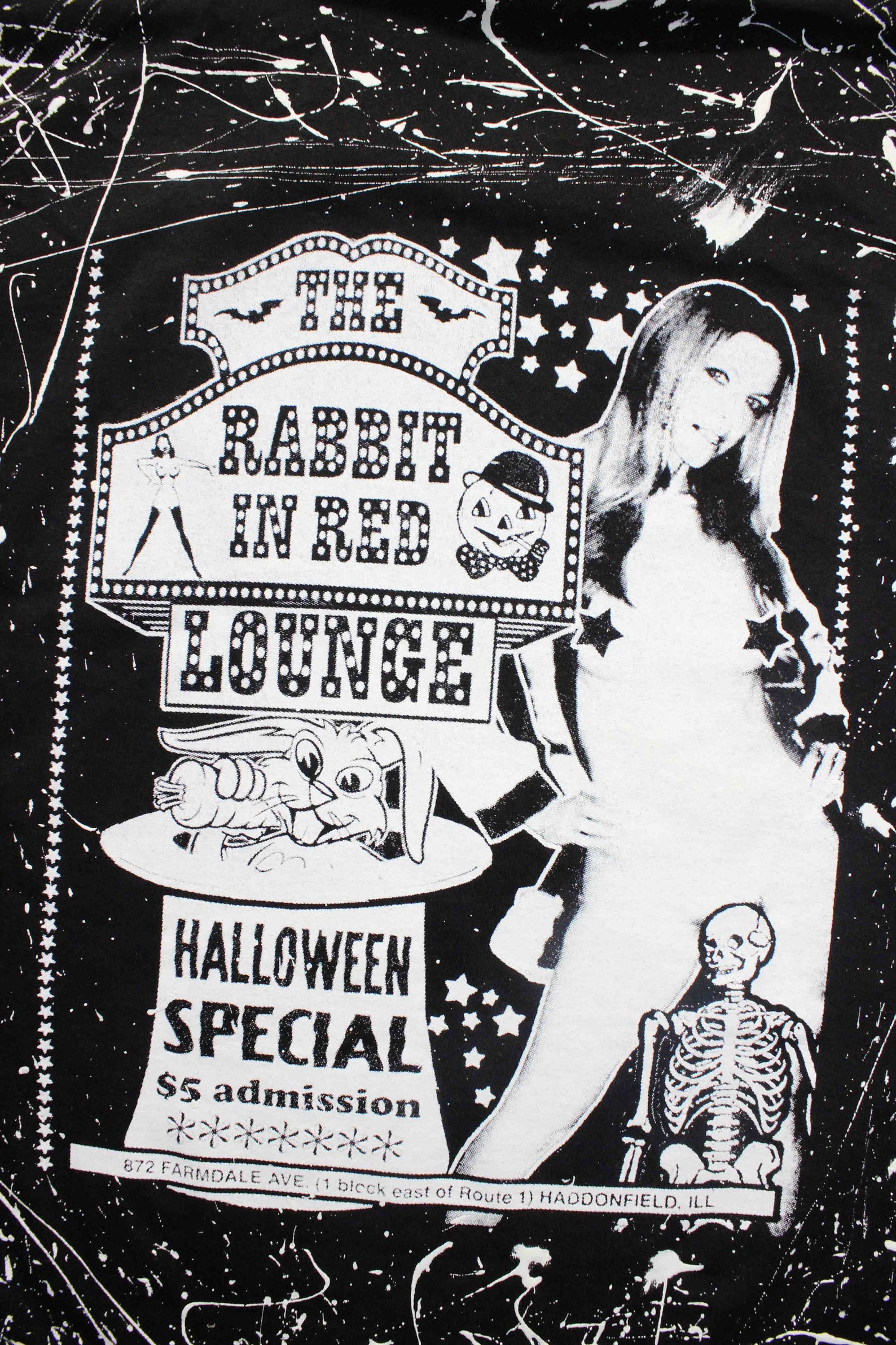 ROB ZOMBIE Sheri Moon Rabbit in Red Lounge Halloween All Over Hand Silk ...