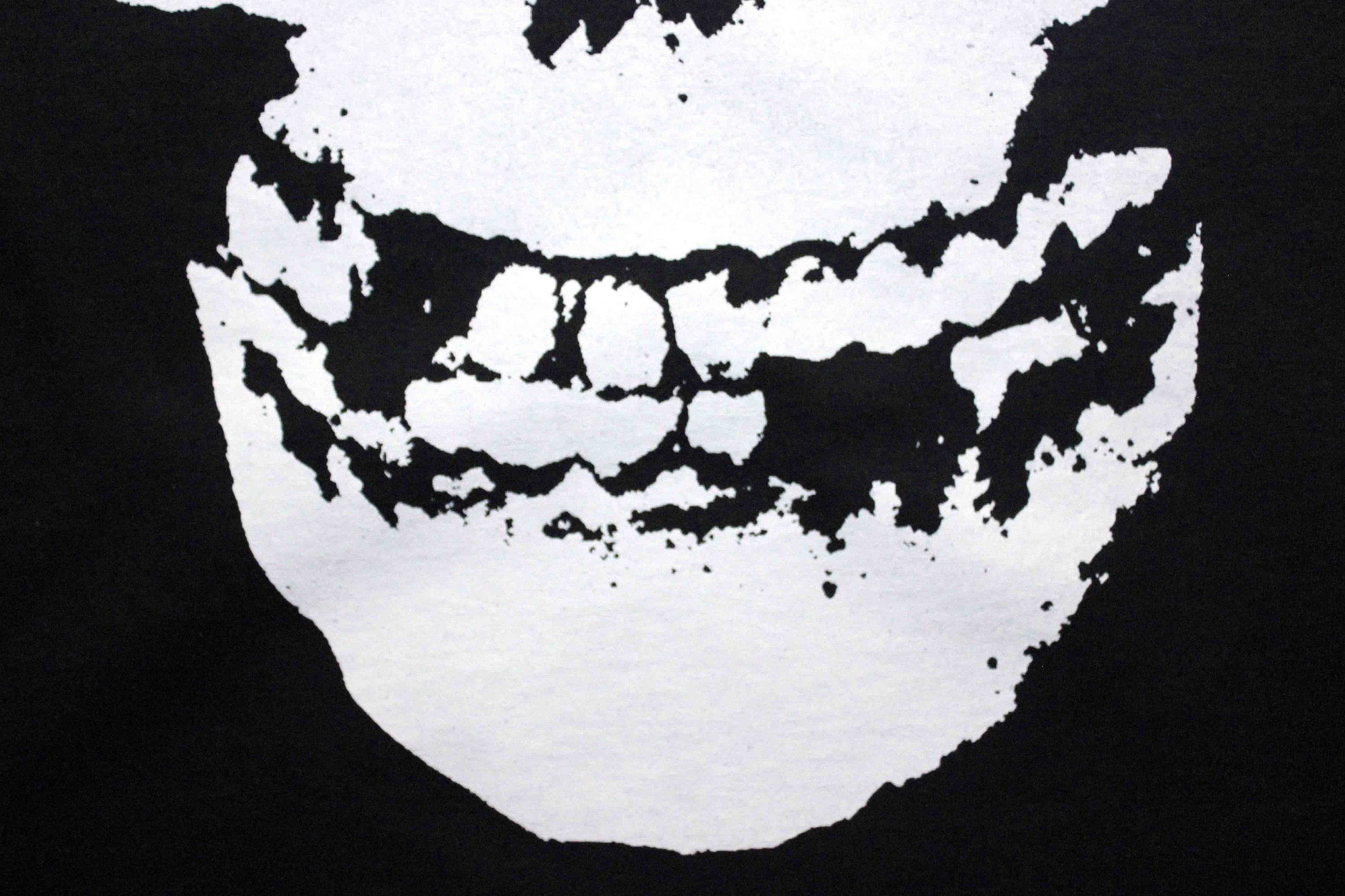 THE MISFITS Heart Eyes Hand Silk Screen Print Fiend Skull Horror Punk ...