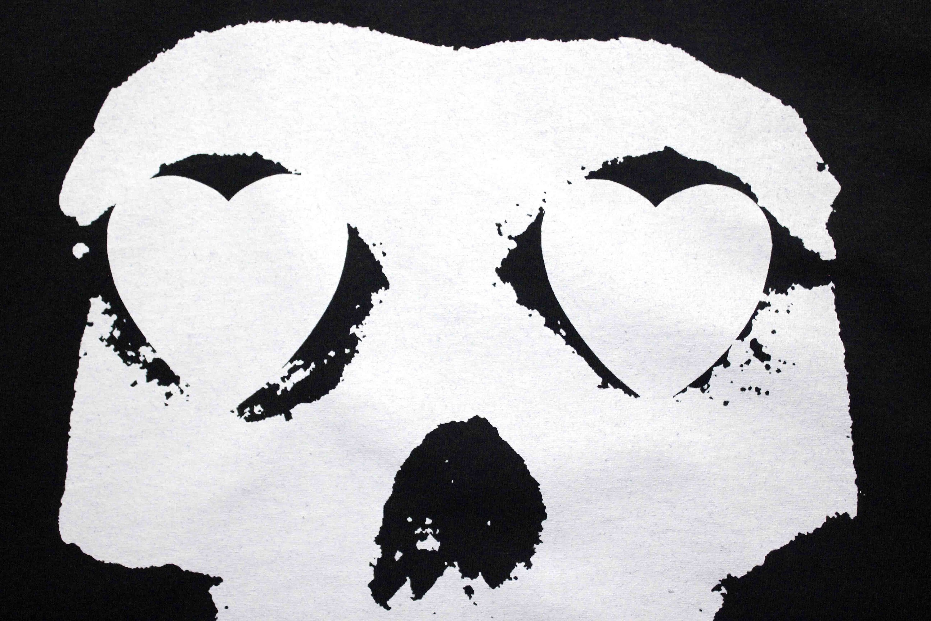 THE MISFITS Heart Eyes Hand Silk Screen Print Fiend Skull Horror Punk ...