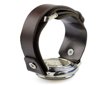 Leather Cuff Watch - Etsy