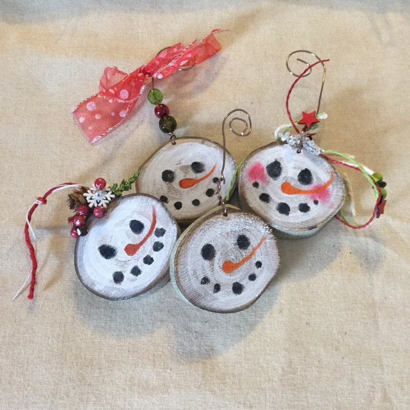 Snowman Ornaments - Etsy