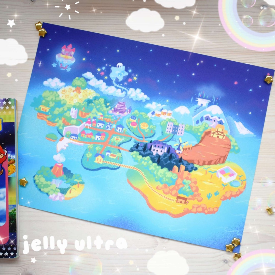 Map of the Paper Kingdom - 8.5x11 Inches | Gifts for Gamers Map ...