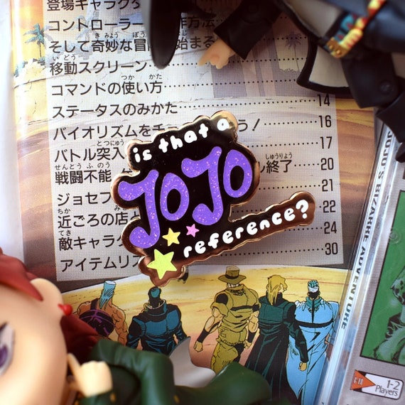 Jojo Enamel Pin Anime Inspired Glitter Pin - Etsy