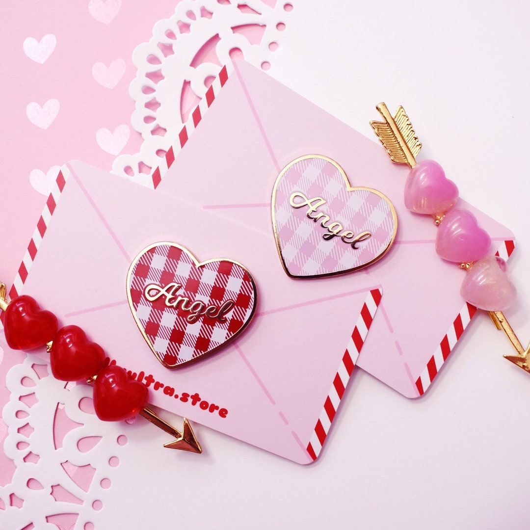 Love Letter Enamel Pin | Red or Pink | Valentine's Day Gifts Sweet ...