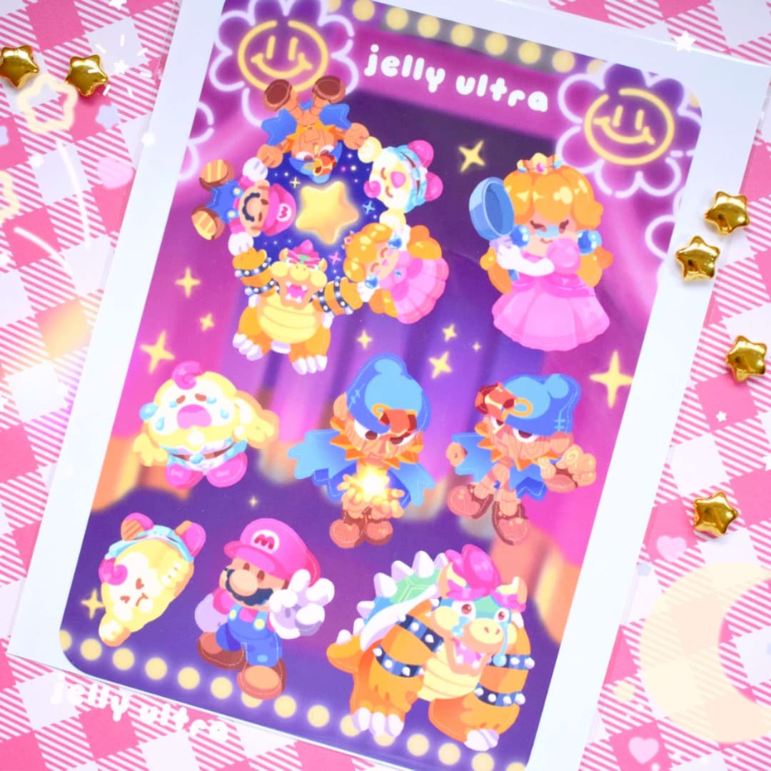 RPG Friends - Sticker Sheet | Retro Games Gifts for Gamers Planner ...