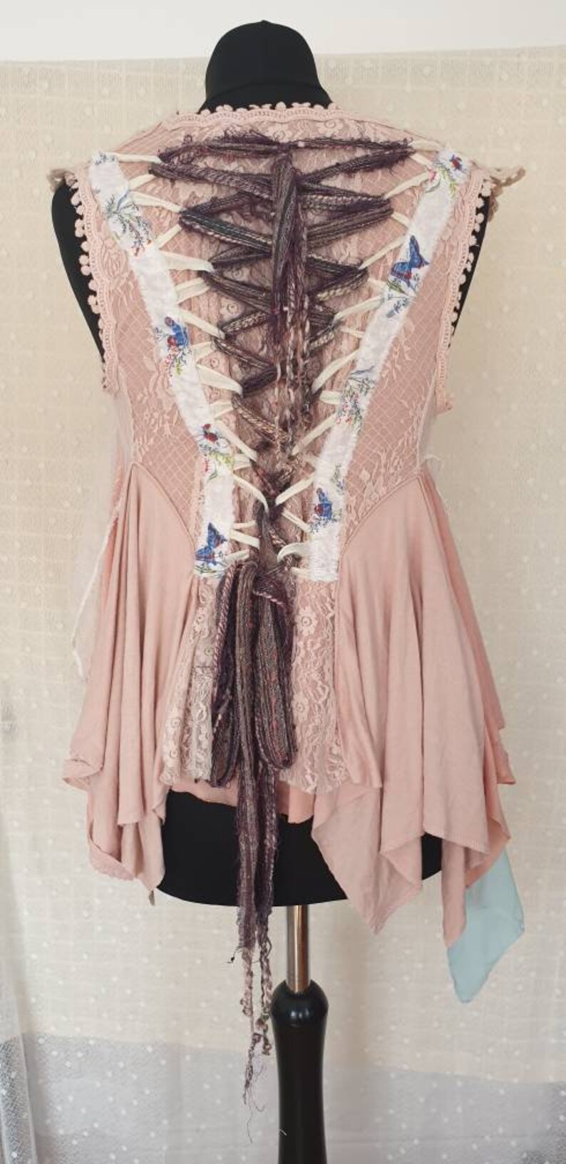 One of a Kind Handmade Lace Fairy Tunic Boho Lagenlook Corset - Etsy