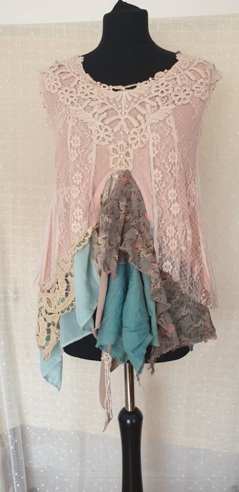 One of a Kind Handmade Lace Fairy Tunic Boho Lagenlook Corset - Etsy