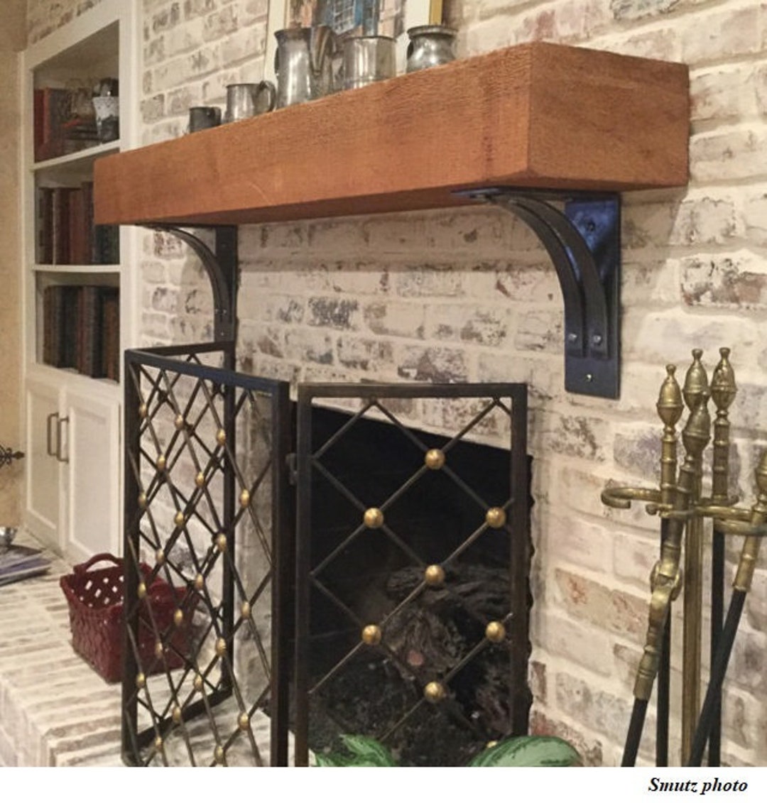 Saranac Steel Mantel Corbels by Adirondack Blacksmith - Heavy Duty ...